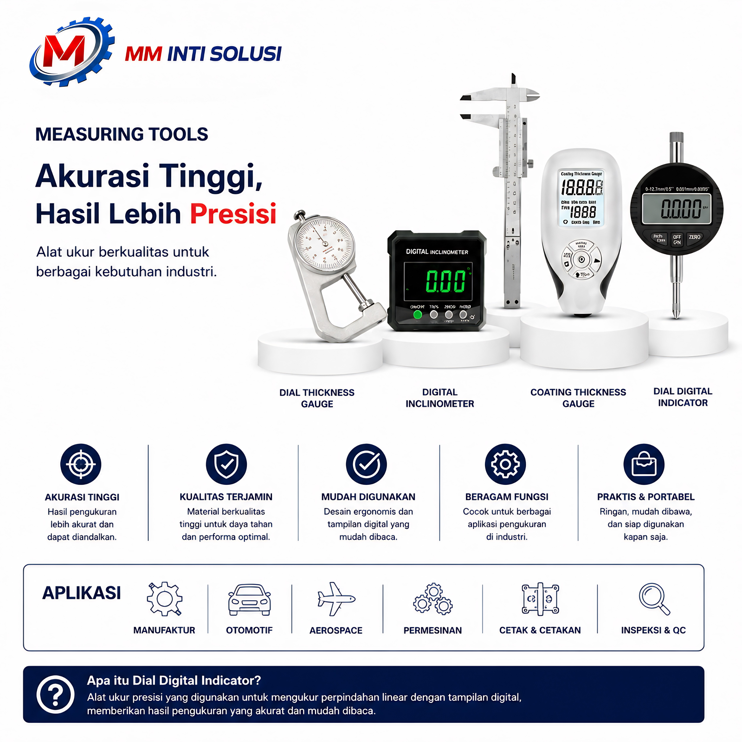 Measuring Tools Alat Ukur Presisi Industri | MM Inti Solusi